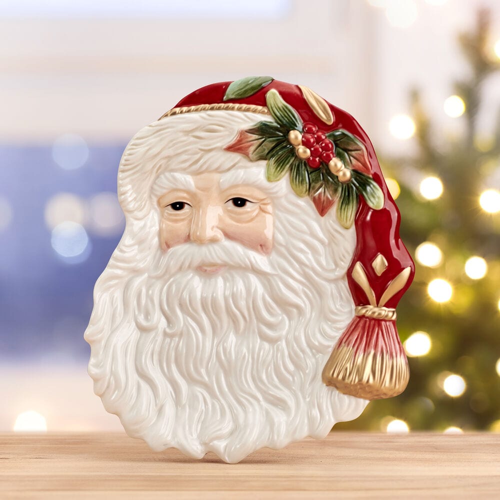 white ceramic santa