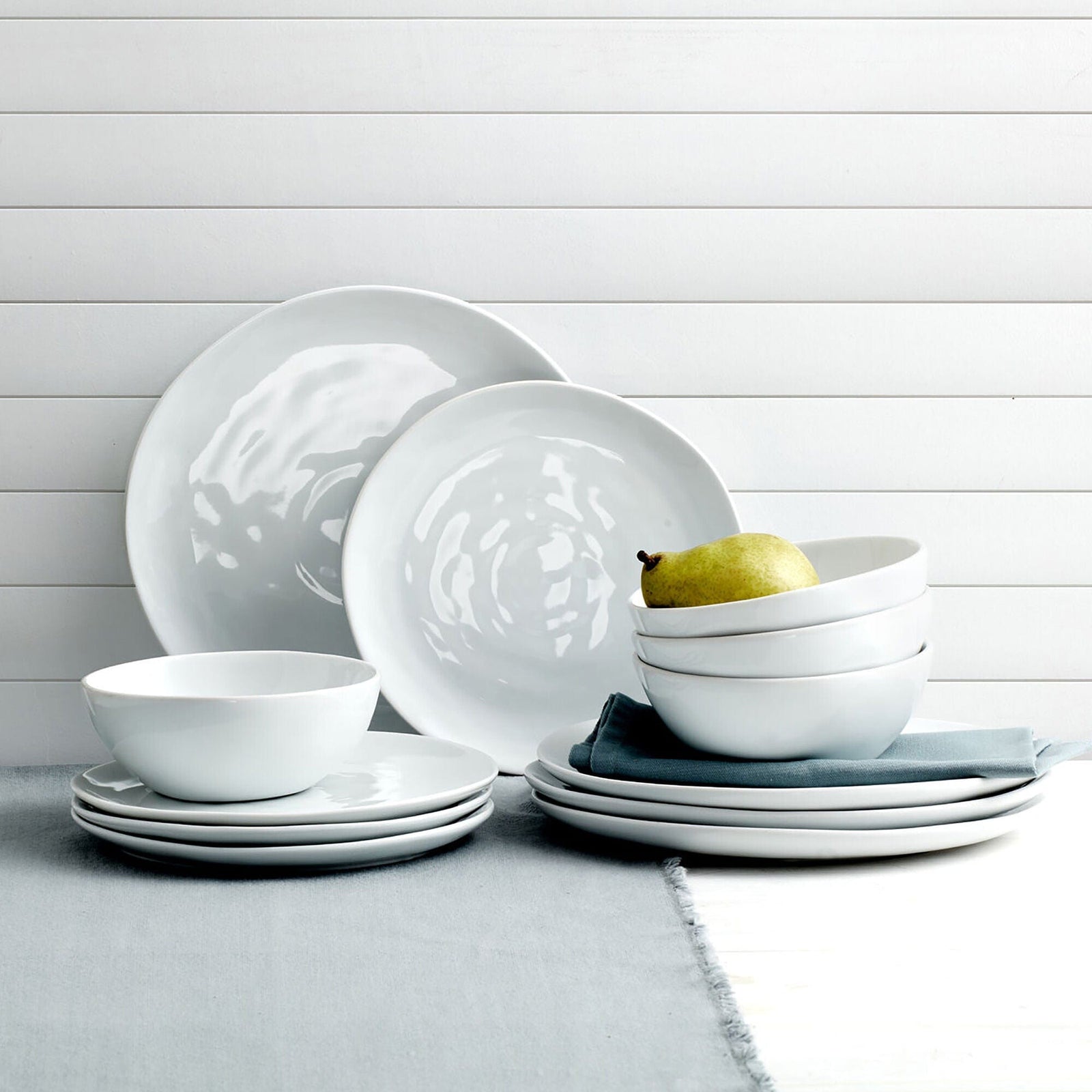 Everyday White® Organic 12 Piece Dinnerware Set, Service for 4