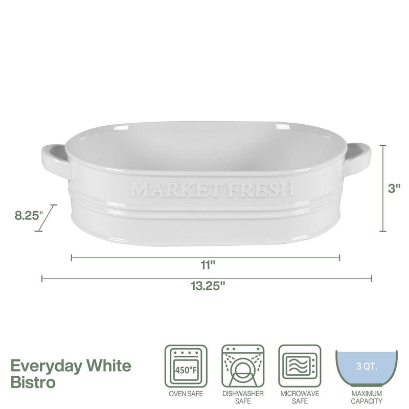 Everyday White® Market Fresh Casserole Baker, 13.25 IN