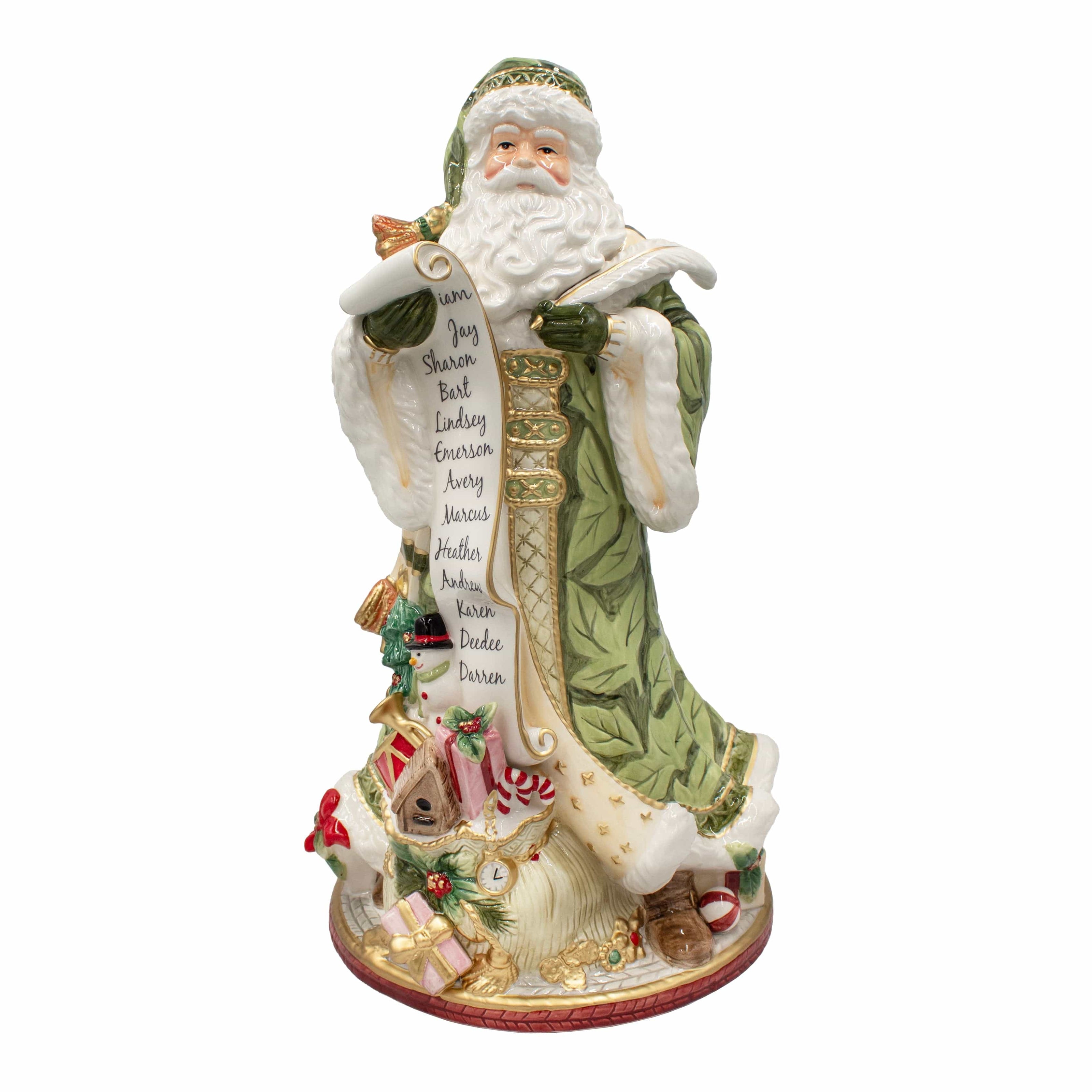 Holiday Home Green Santa Figurine, 18.75 IN