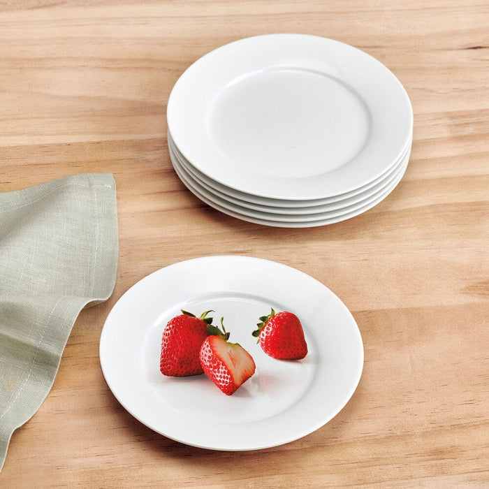 Everyday White® Classic Rim Set of 6 Appetizer Plates