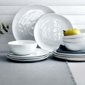 Everyday White® Organic 12 Piece Dinnerware Set, Service for 4