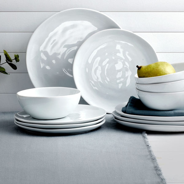 Everyday White® Organic 12 Piece Dinnerware Set, Service for 4