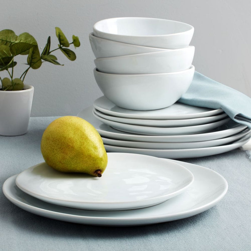 Everyday White® Organic 12 Piece Dinnerware Set, Service for 4