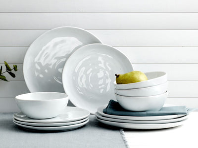 Everyday White® Organic 12 Piece Dinnerware Set, Service for 4