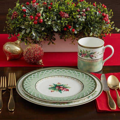 Winter Holiday 16 Piece Dinnerware Set, Service for 4