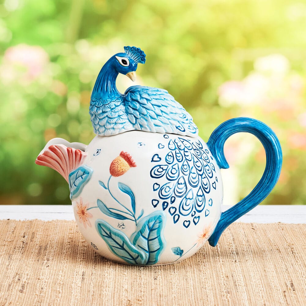 Gracie Peacock Teapot – Fitz and Floyd