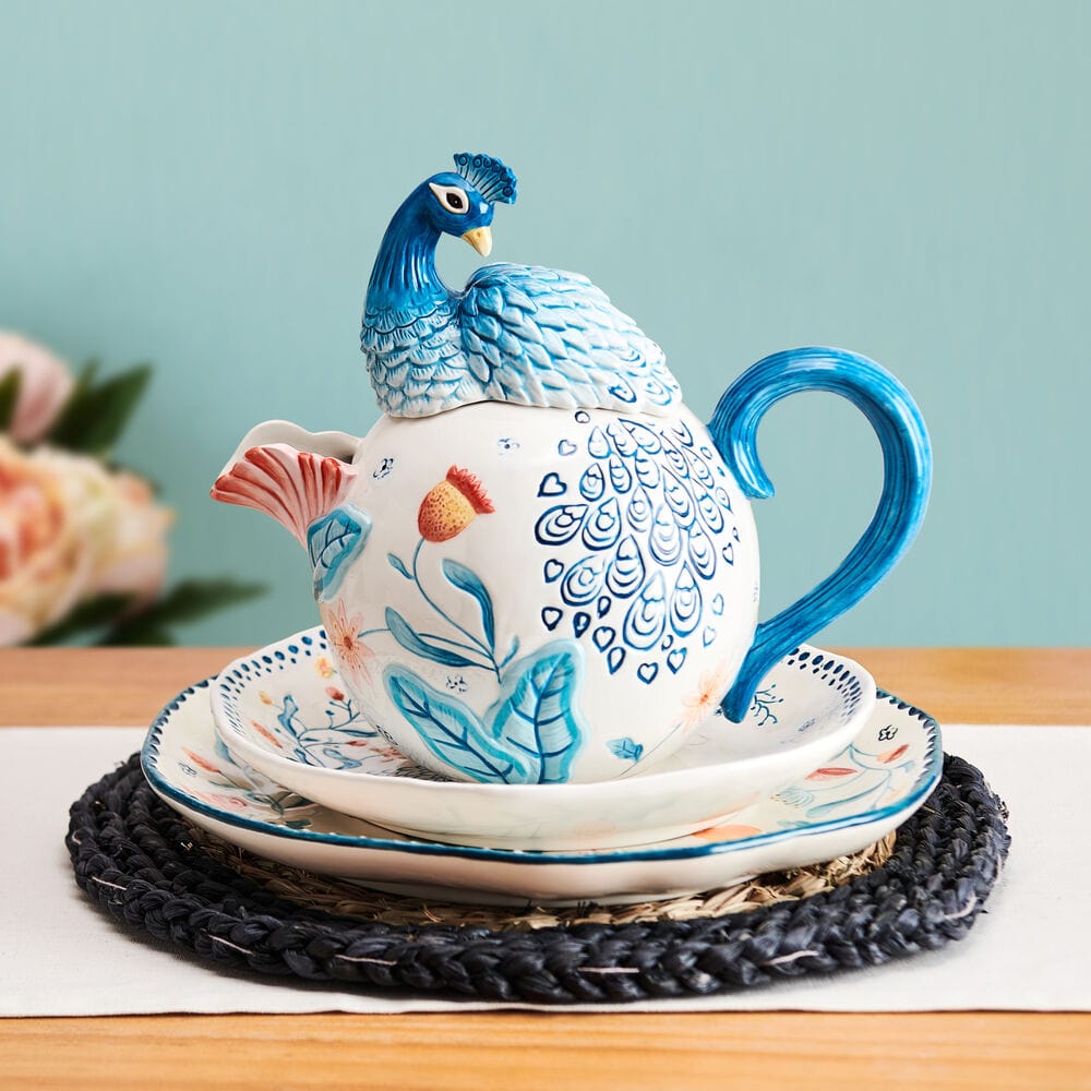Gracie Peacock Teapot – Fitz and Floyd