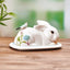 Meadow Rabbit Covered Butter Dish