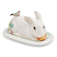 Meadow Rabbit Covered Butter Dish