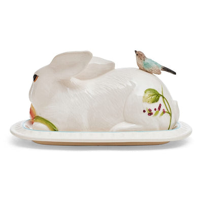 Meadow Rabbit Covered Butter Dish