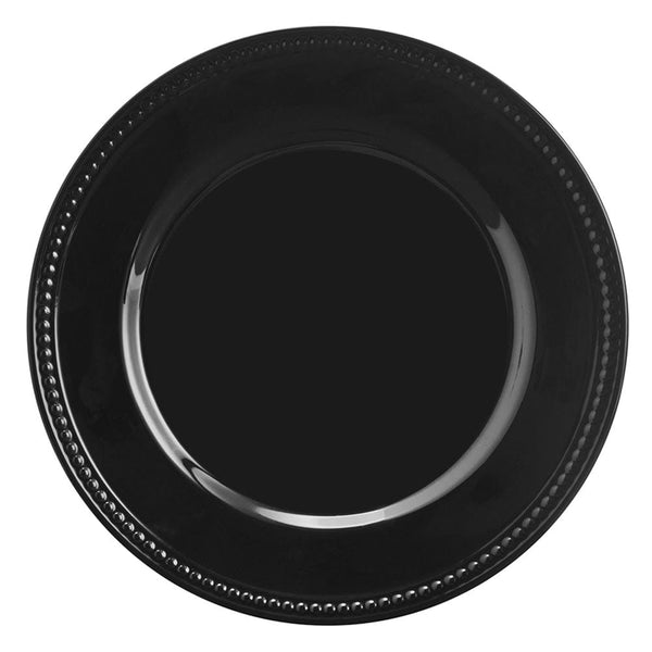 Classic Black Beaded 12 Piece Dinnerware Set, Service for 4