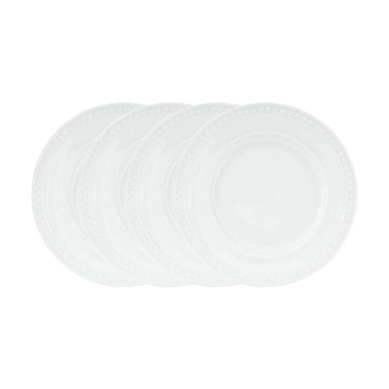 Everyday White® Beaded Set of 4 Salad Plates