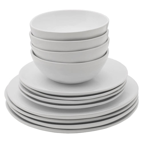 Everyday White® Organic 12 Piece Dinnerware Set, Service for 4