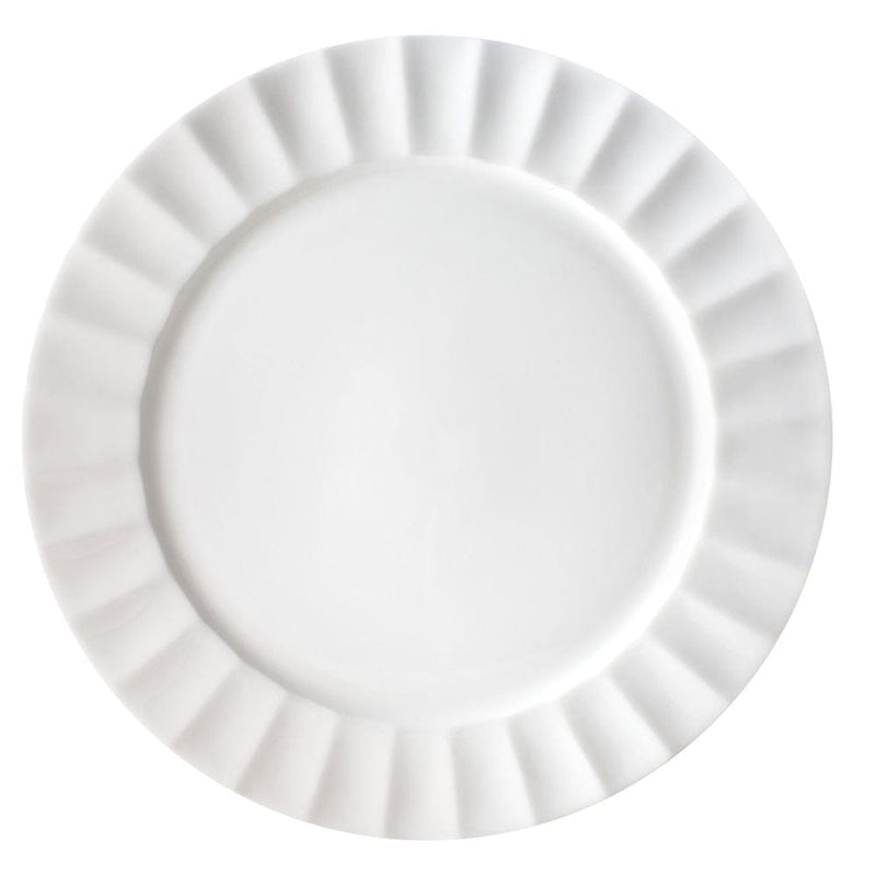 Nevaeh White Fluted 16 Piece Dinnerware Set, Service for 4